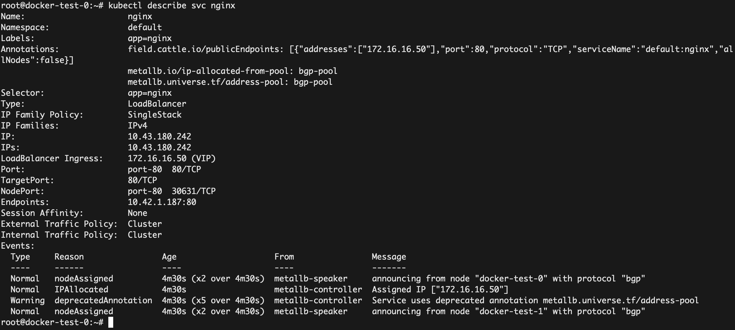 MetalLB 使用随记 - Warner's Wiki