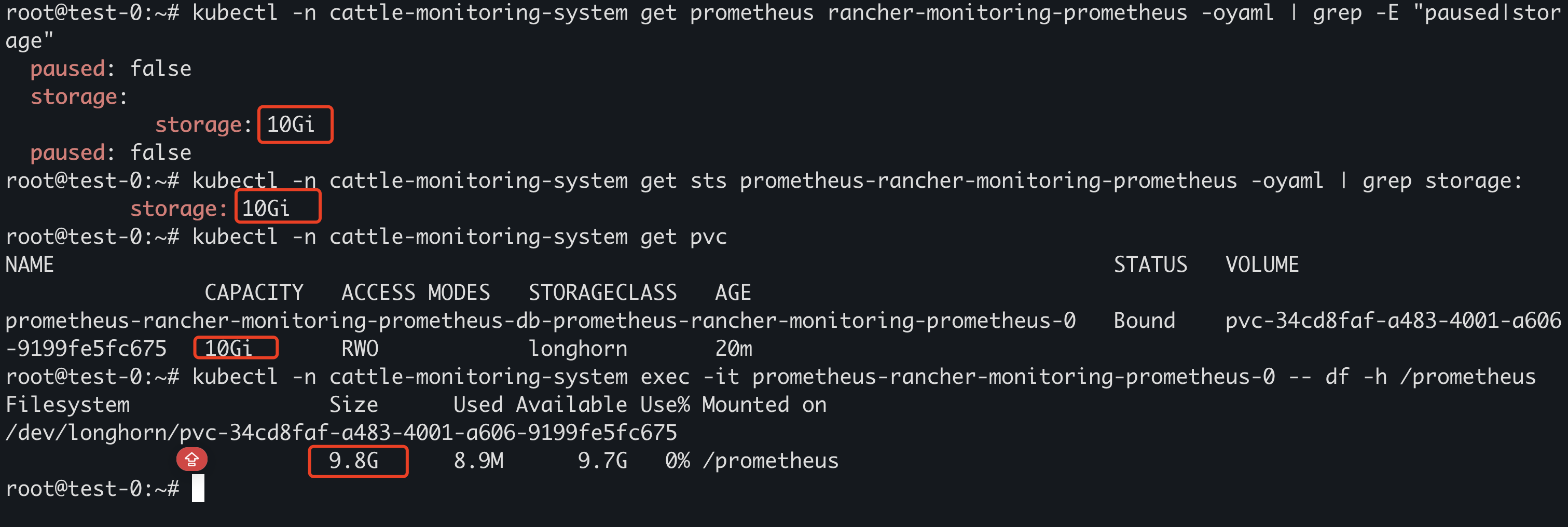 Rancher Monitoring V2 Prometheus PVC 扩容 - Warner's Wiki